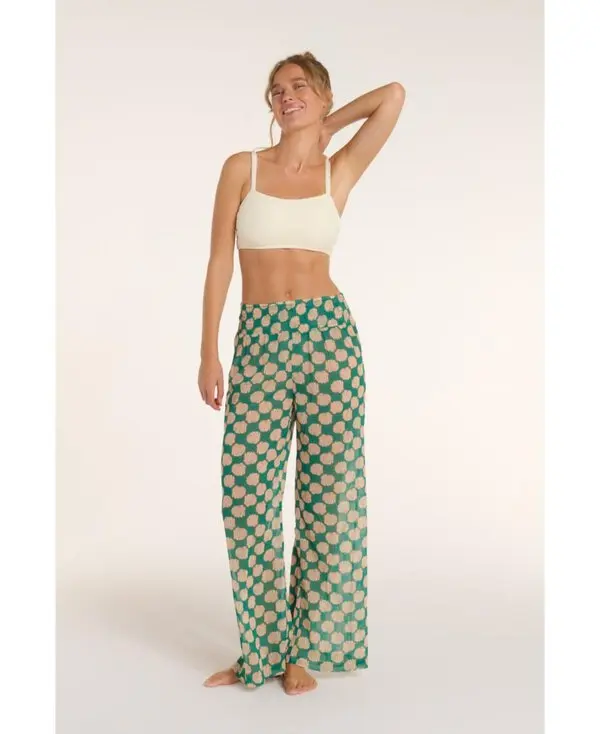 HERMOZA Nora Pant Cover-up - Shell Chess