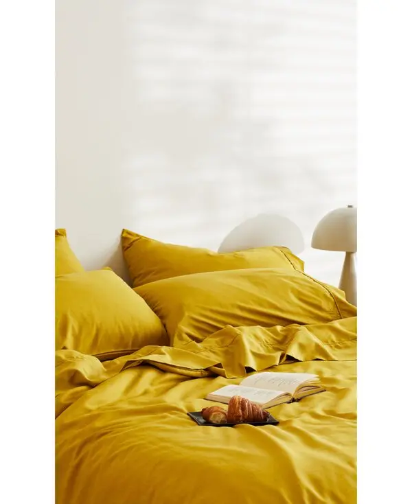 ETTITUDE Cleanbamboo Hemp Linen+ Sheet Set - Honey