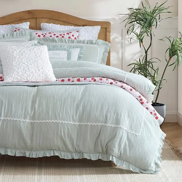 PERI HOME Rene Ruffle Duvet Cover Set, King