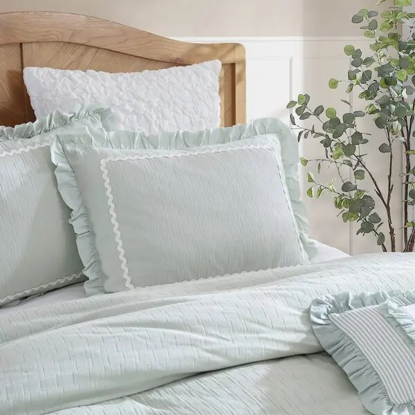 PERI HOME Rene Ruffle Duvet Cover Set, King