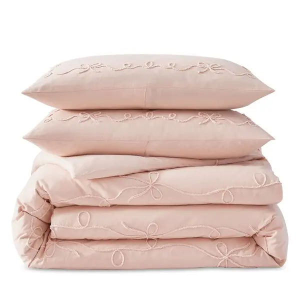 PERI HOME Sasha Bows Comforter Set, King - Blush