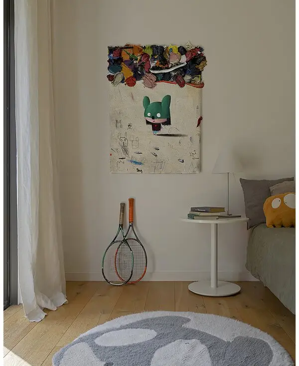 LORENA CANALS Edgar Plans Woolable Astromouse Round Area Rug, 3'3 X 3'3