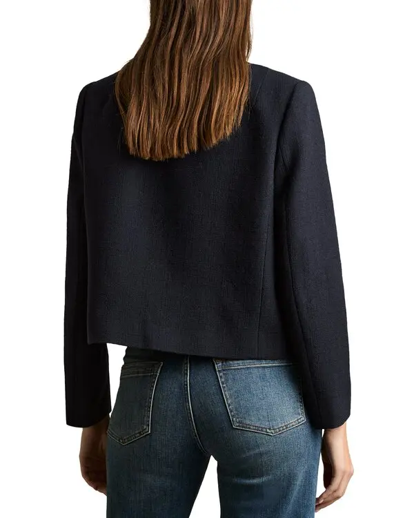 REISS Nola Cropped Wool Jacket