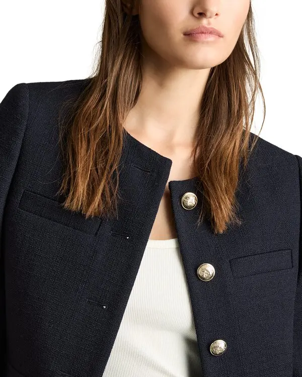 REISS Nola Cropped Wool Jacket