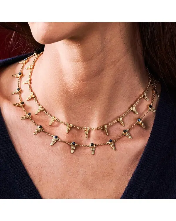 CAPUCINE DE WULF Cleopatra Ra Sunray Collar Necklace