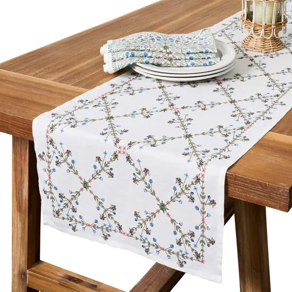 JULISKA Villa Seville Linen Table Runner, 90 X 18