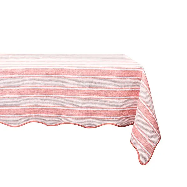 JULISKA Cabana Stripe 60 X 120 Tablecloth - Coral