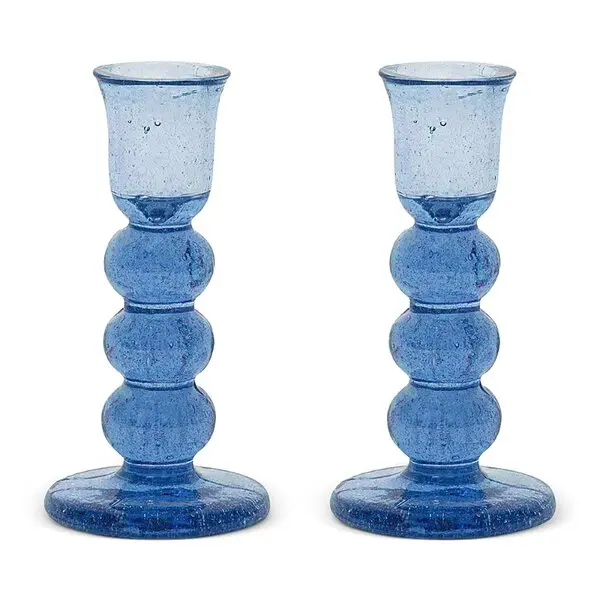 JULISKA Provence 5 Candlestick, Set Of 2 - Blue
