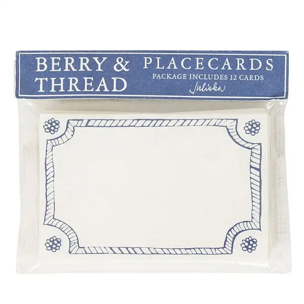 JULISKA Berry & Thread Place Cards, Set Of 12 - Chambray