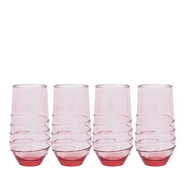JULISKA Amalia Acrylic Large Tumbler, Set Of 4 - Blush