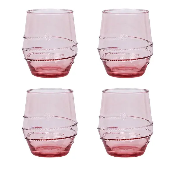 JULISKA S Amalia Acrylic Small Tumbler, Set Of 4 - Blush