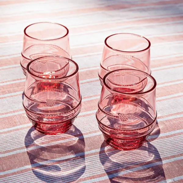 JULISKA S Amalia Acrylic Small Tumbler, Set Of 4 - Blush