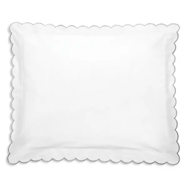 MATOUK Dakota Percale King Sham - Silver