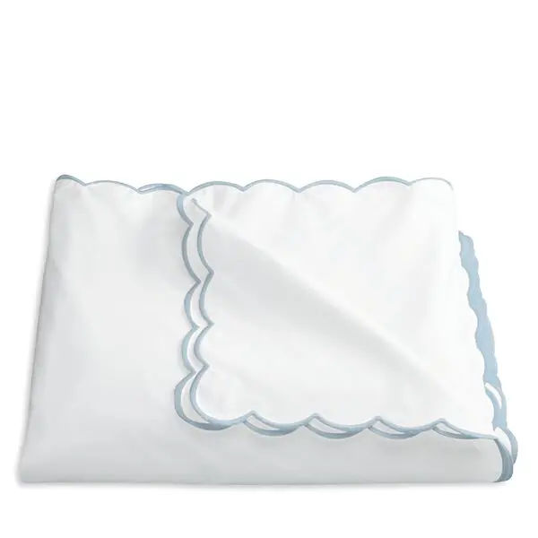 MATOUK Dakota Percale Duvet Cover, Twin - Light Blue