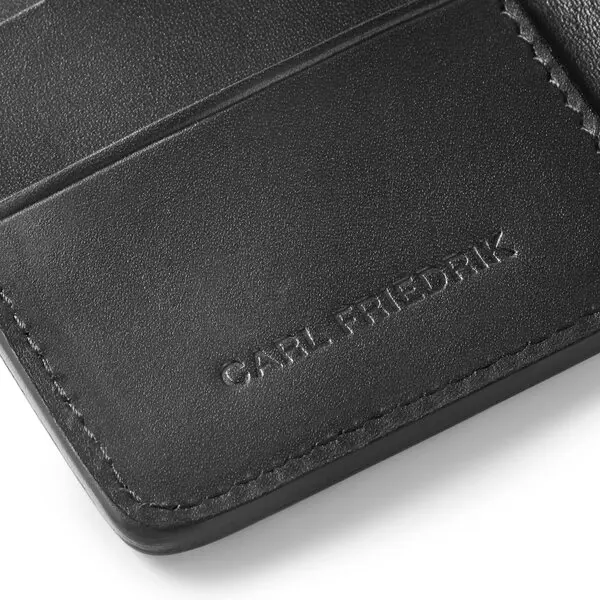 CARL FRIEDRIK Swanfield Italian Vachetta Leather Bifold Wallet - Black