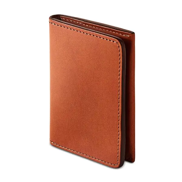 CARL FRIEDRIK Swanfield Italian Vachetta Leather Bifold Wallet - Cognac