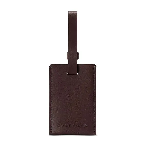 CARL FRIEDRIK Leather Luggage Tag - Chocolate - Bloomingdale's Exclusive