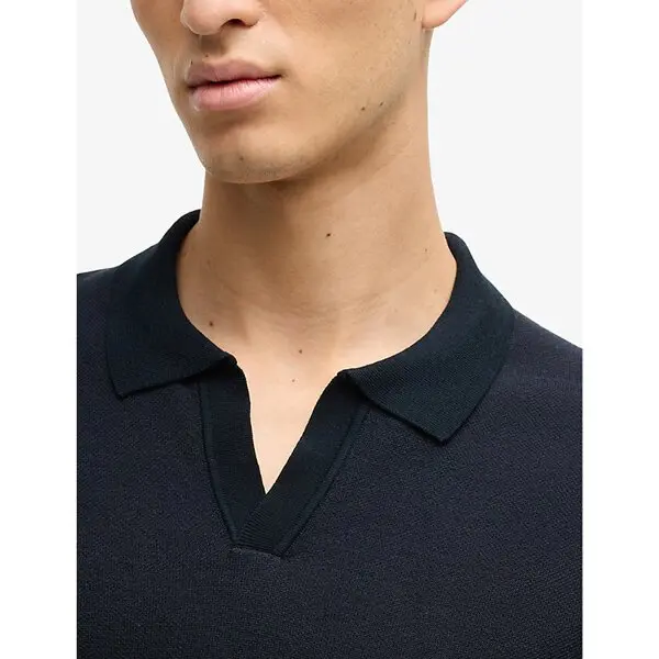 BOSS Short-sleeve Regular-fit Knitted Polo Shirt Xxl