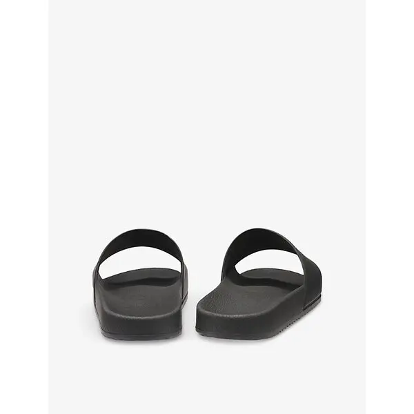 Hugo Logo-label Slip-on Slides - Black