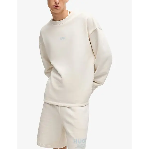 Hugo Brand-print Cotton-jersey Sweatshirt
