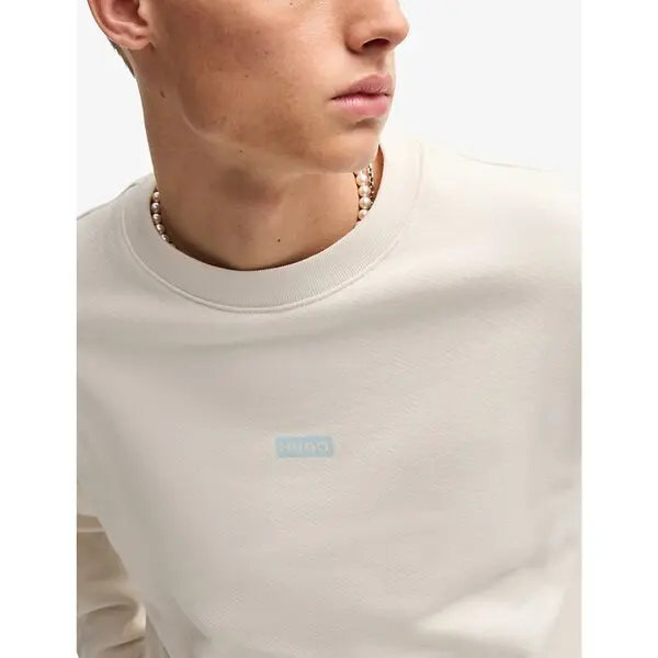 Hugo Brand-print Cotton-jersey Sweatshirt