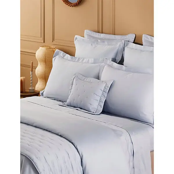 YVES DELORME Triomphe Cotton Duvet Cover - Celeste