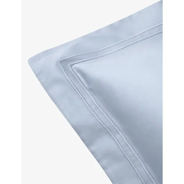 YVES DELORME Triomphe Oxford Cotton Pillowcase 50cm X 75cm - Celeste