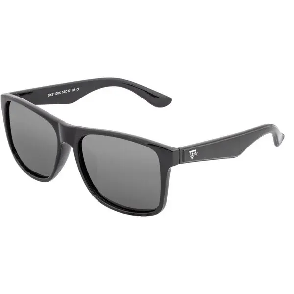 SIXTY ONE Solaro Polarized Wayfarer Sunglasses - Black/black