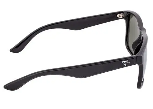 SIXTY ONE Solaro Polarized Wayfarer Sunglasses - Black/silver