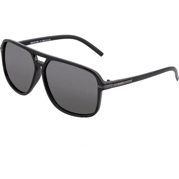 SIMPLIFY Reed Polarized Sunglasses - Black/silver