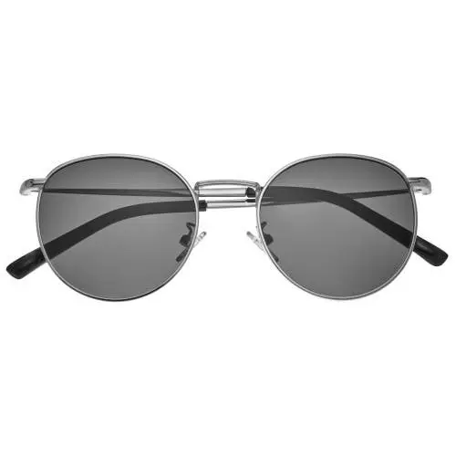 SIMPLIFY Dade Round Frame Sunglasses - Silver/silver