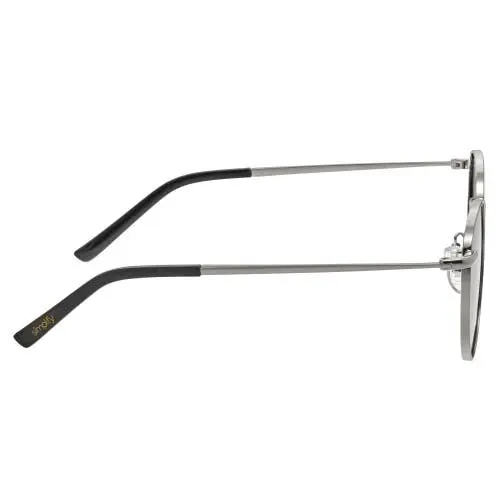 SIMPLIFY Dade Round Frame Sunglasses - Silver/silver