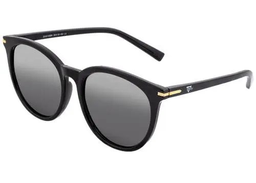 SIXTY ONE Palawan Polarized Round Frame Sunglasses - Black/black