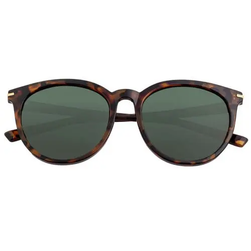 SIXTY ONE Palawan Polarized Round Frame Sunglasses - Tortoise/black