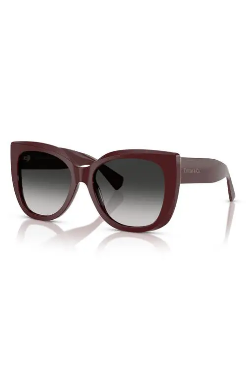 Tiffany & Co. 55mm Gradient Square Sunglasses - Burgundy