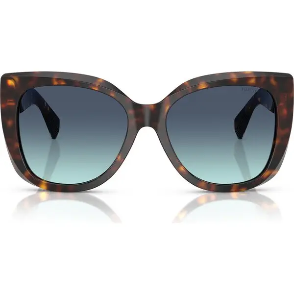 Tiffany & Co. 55mm Gradient Square Sunglasses - Havana