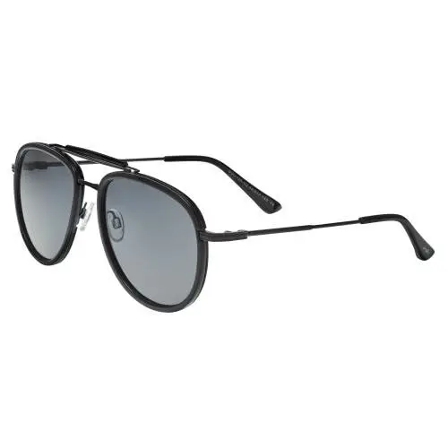 SIMPLIFY Maestro Polarized Aviator Sunglasses - Black/black