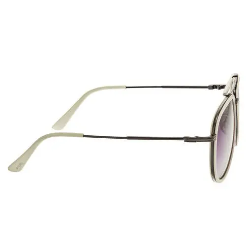 SIMPLIFY Maestro Polarized Aviator Sunglasses - Gunmetal/purple