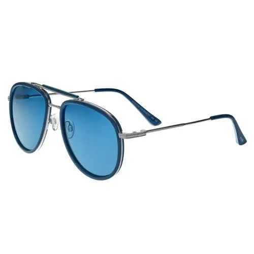 SIMPLIFY Maestro Polarized Aviator Sunglasses - Silver/blue