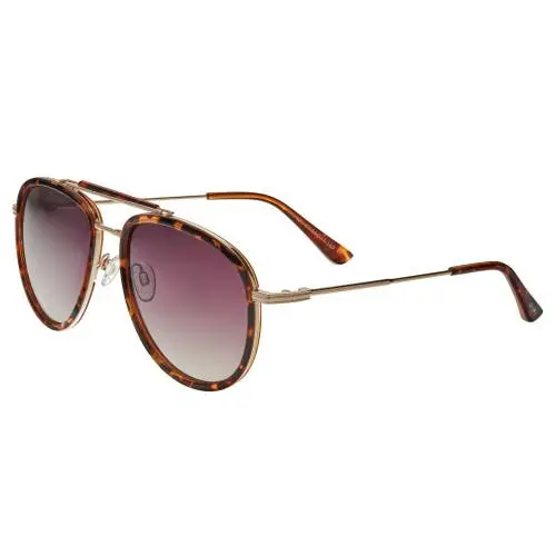 SIMPLIFY Maestro Polarized Aviator Sunglasses - Silver/brown