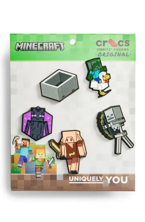 CROCS Minecraft 5-pack Jibbitz Shoe Charms - White
