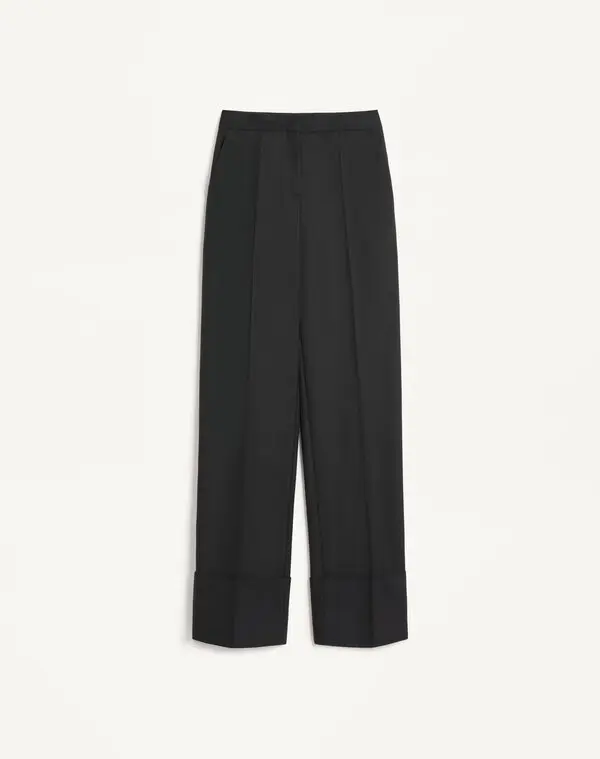 Valentino Garavani Floral Print Trousers - Black