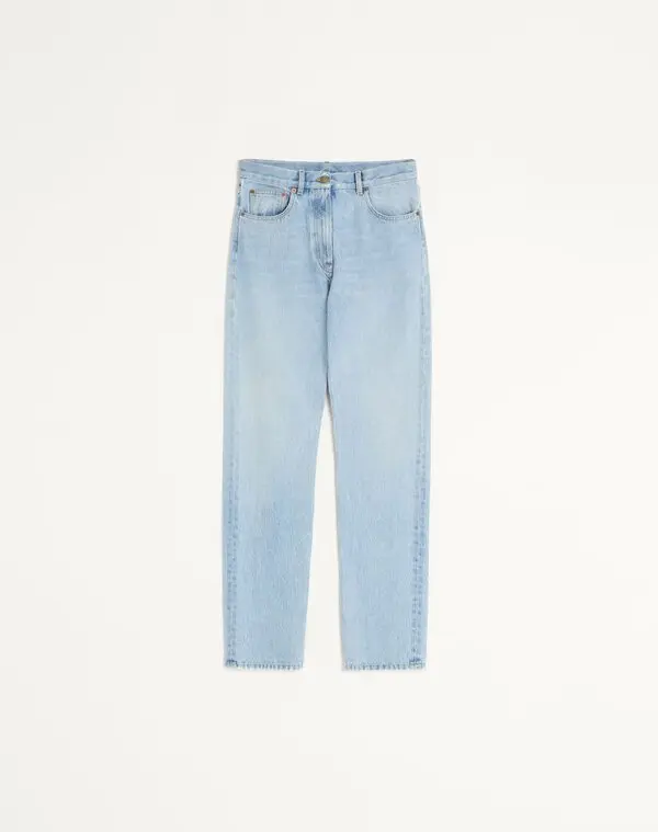 Valentino Garavani Floral Print Trousers - Denim