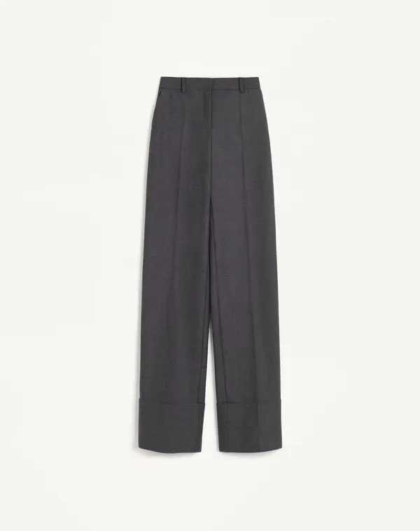 Valentino Garavani Straight-cut Trousers - Gray Melange