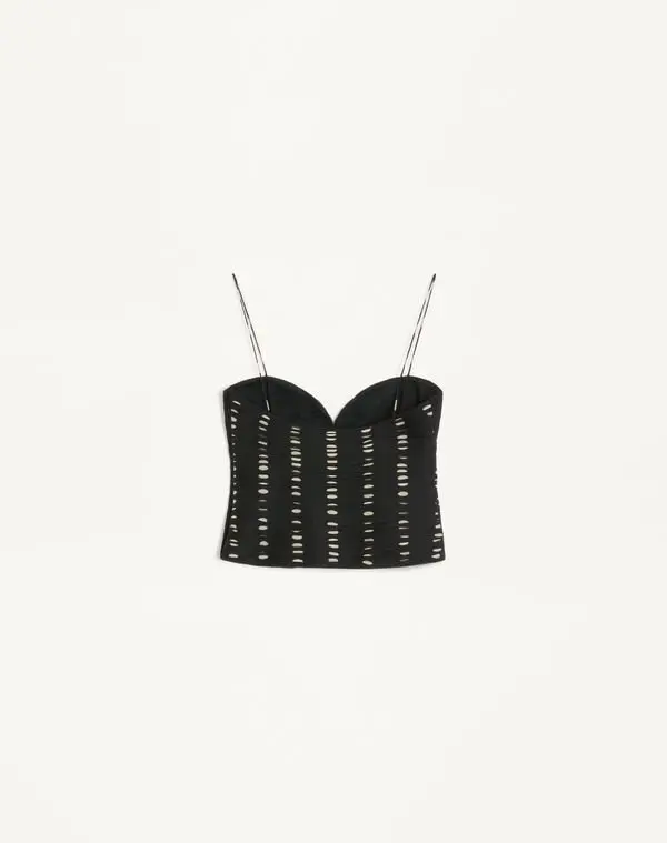 Valentino Garavani Chiffon Top With Plusdepois Print And Bow Detail