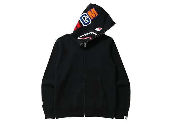 A BATHING APE Shark Full Zip Hoodie - Black