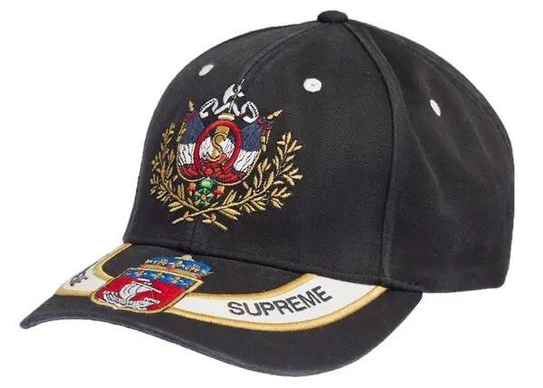 Supreme Crest 6-panel Cap - Black