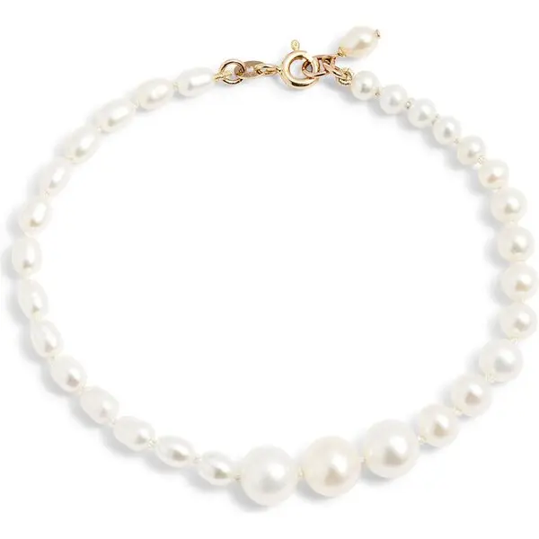 POPPY FINCH Graduated Cultured Pearl Bracelet - 14k Yellow Gold