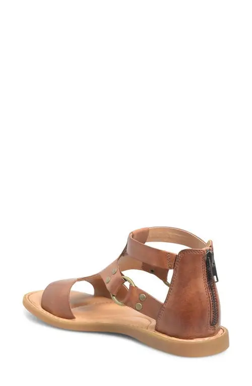 BØRN Indi Ankle Strap Sandal - Brown Leather
