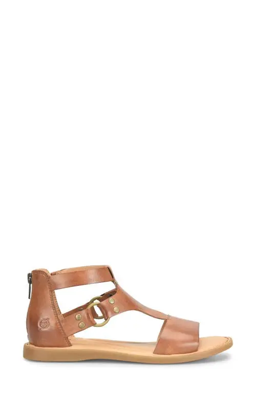 BØRN Indi Ankle Strap Sandal - Brown Leather